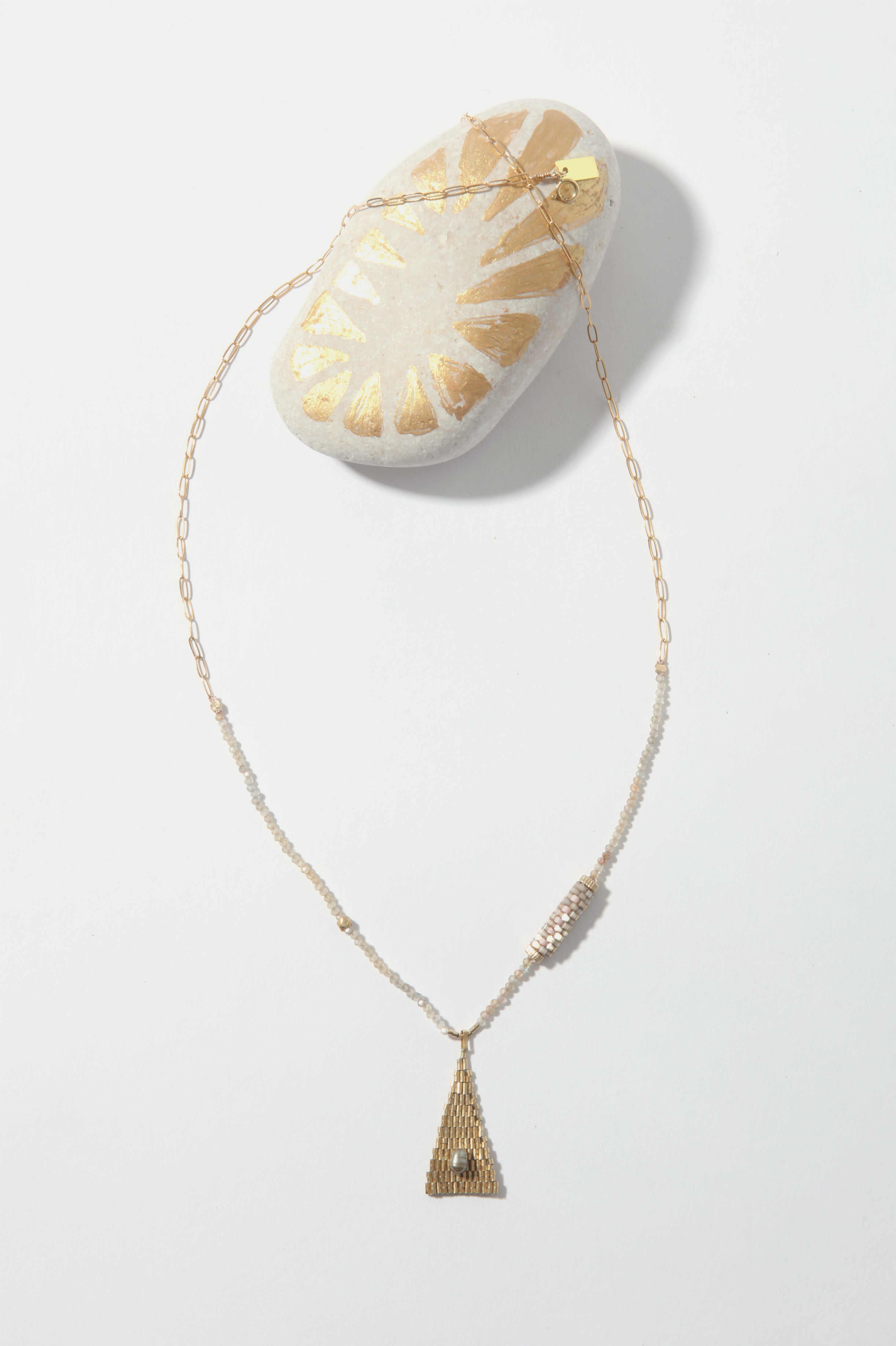 Dove Pyramid on Zircon Necklace – Iwona Ludyga Design