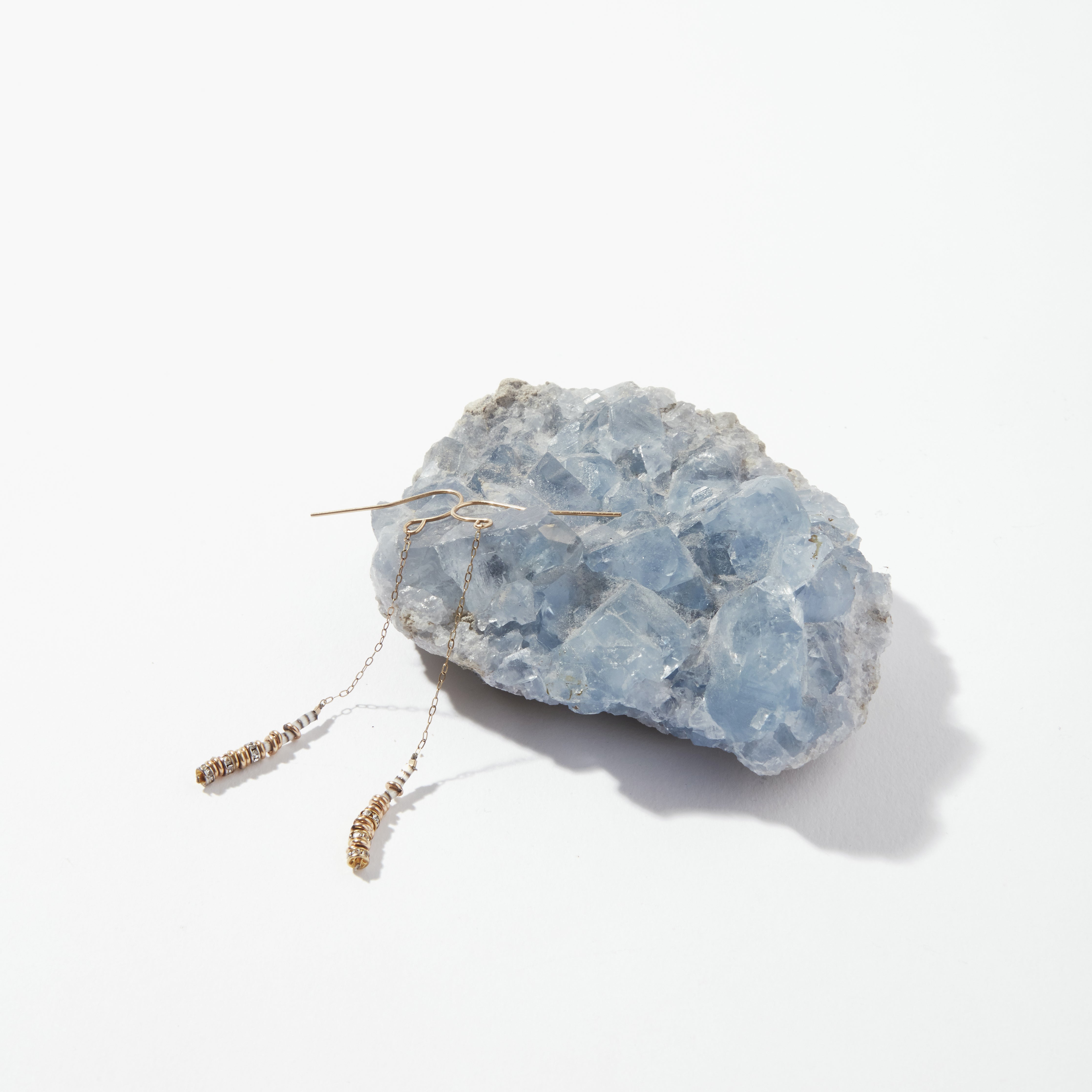 Plene Lune Crystals Long Earrings – Iwona Ludyga Design